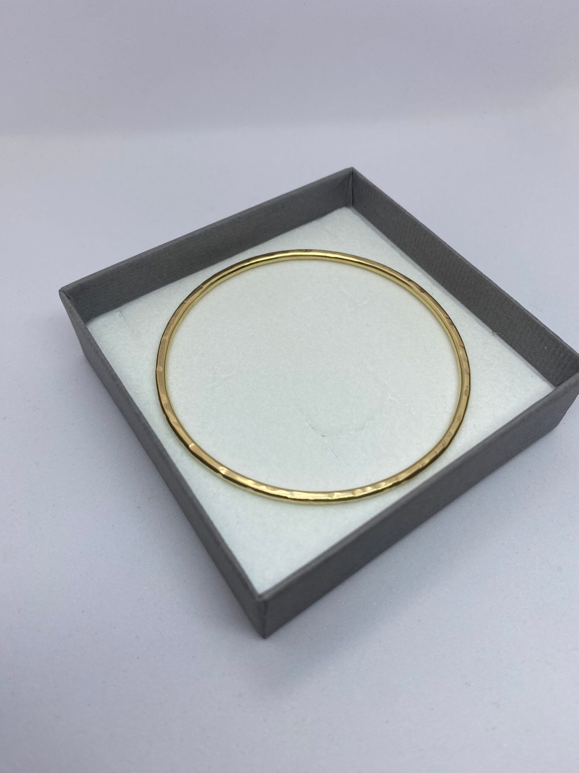 Textured 9ct Gold Bangle | Athene Sholl Handmade Jewellery